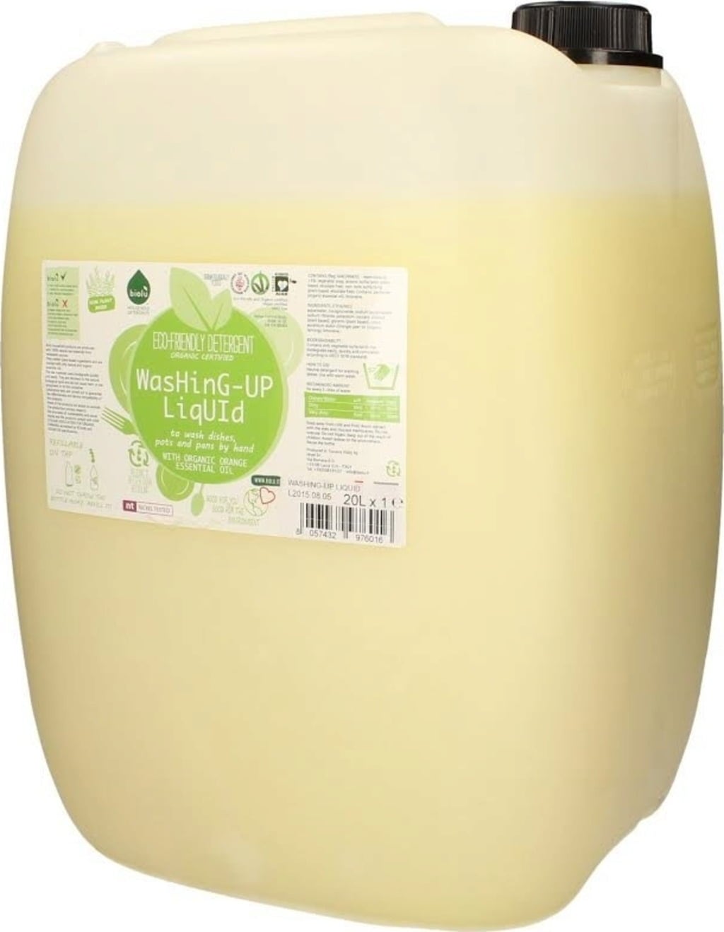 Biolu Dishwashing Detergent Orange Large Pack with Tap Outlet - Ecosplendo