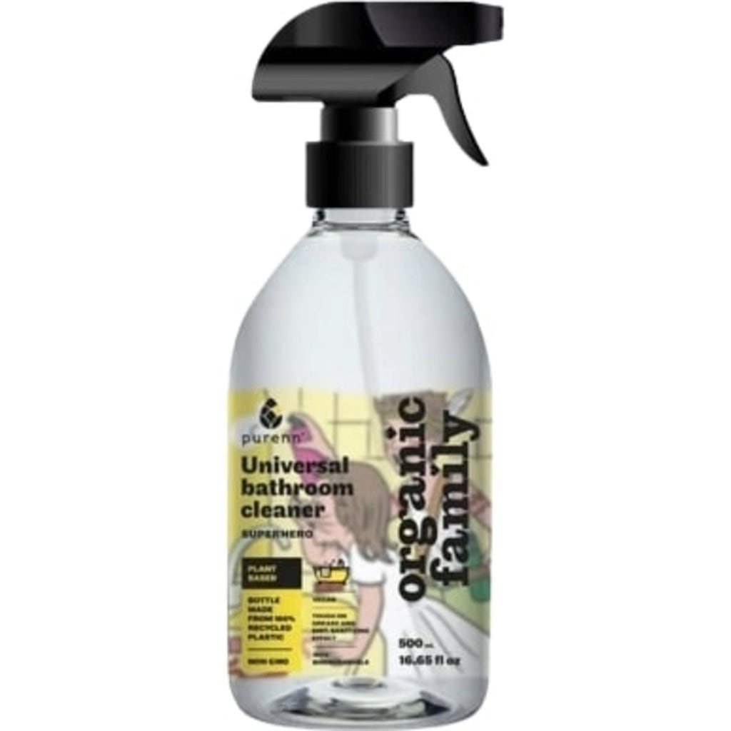 purenn organic family Superhero Bathroom Cleaner, 500 ml - Ecosplendo