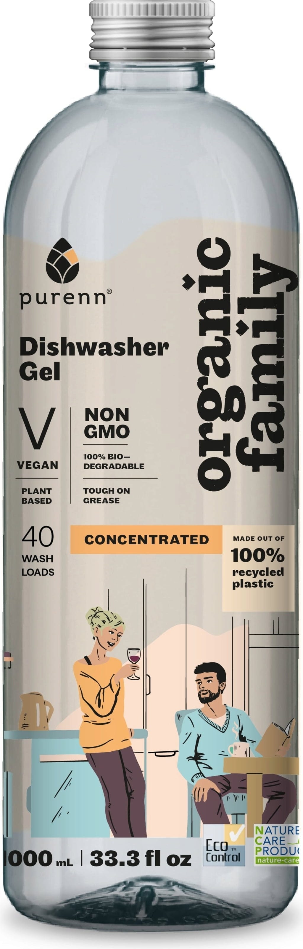 purenn organic family mosogatógép gél, 1 l - Ecosplendo Online Shop