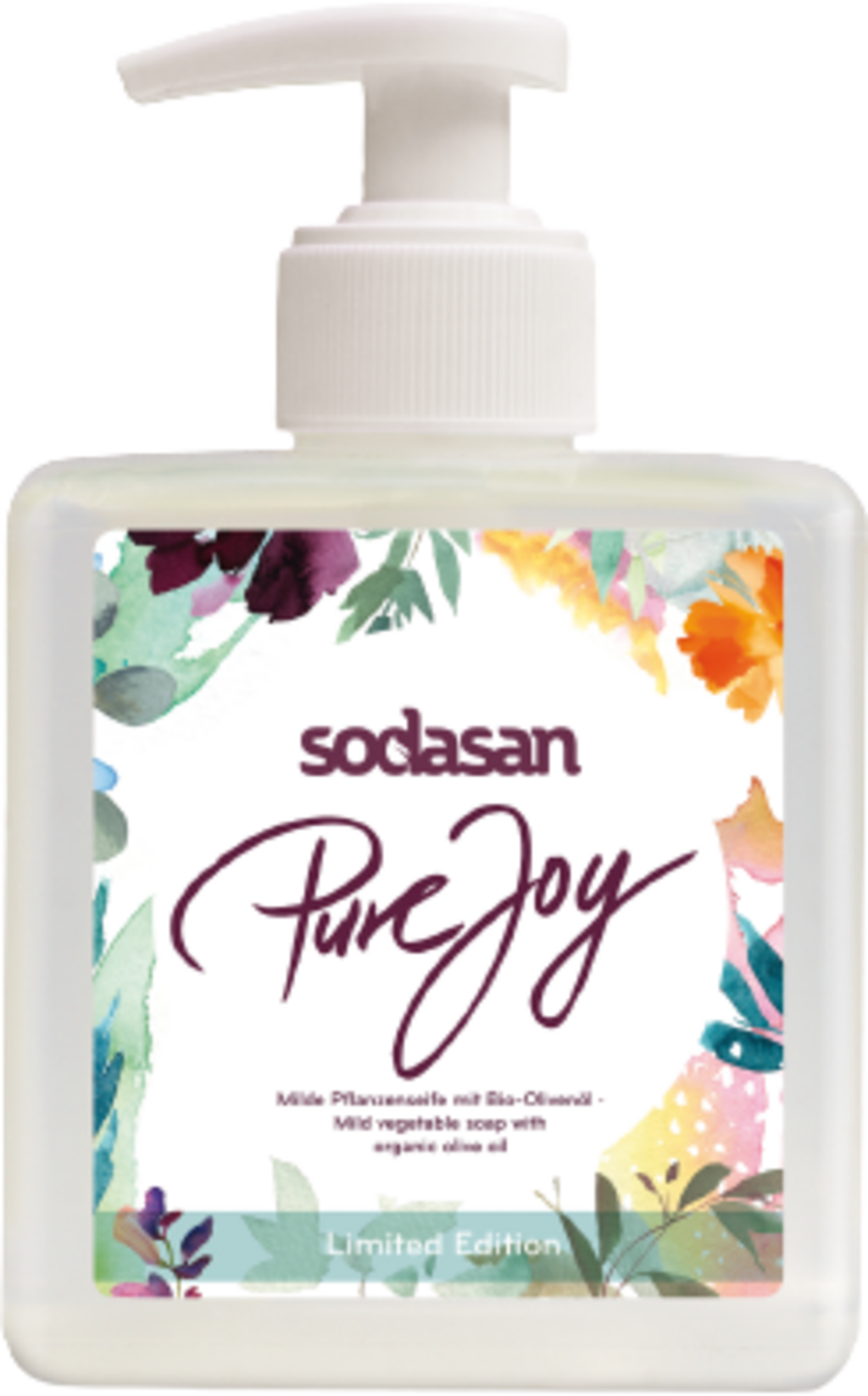 sodasan Bio tekoče rastlinsko milo - Pure Joy, 300 ml - Ecosplendo