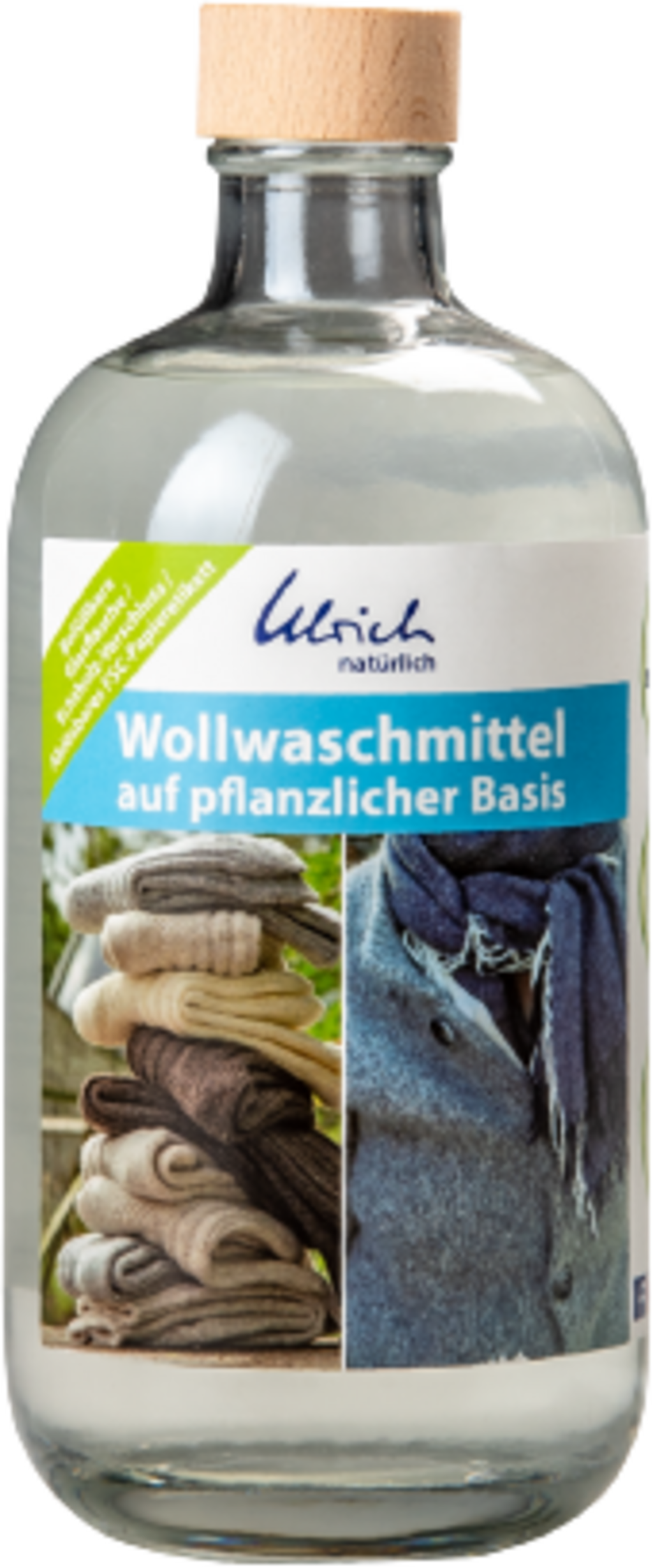 Ulrich natürlich Plant-Based Wool Detergent in a Glass Bottle, 500 ml ...